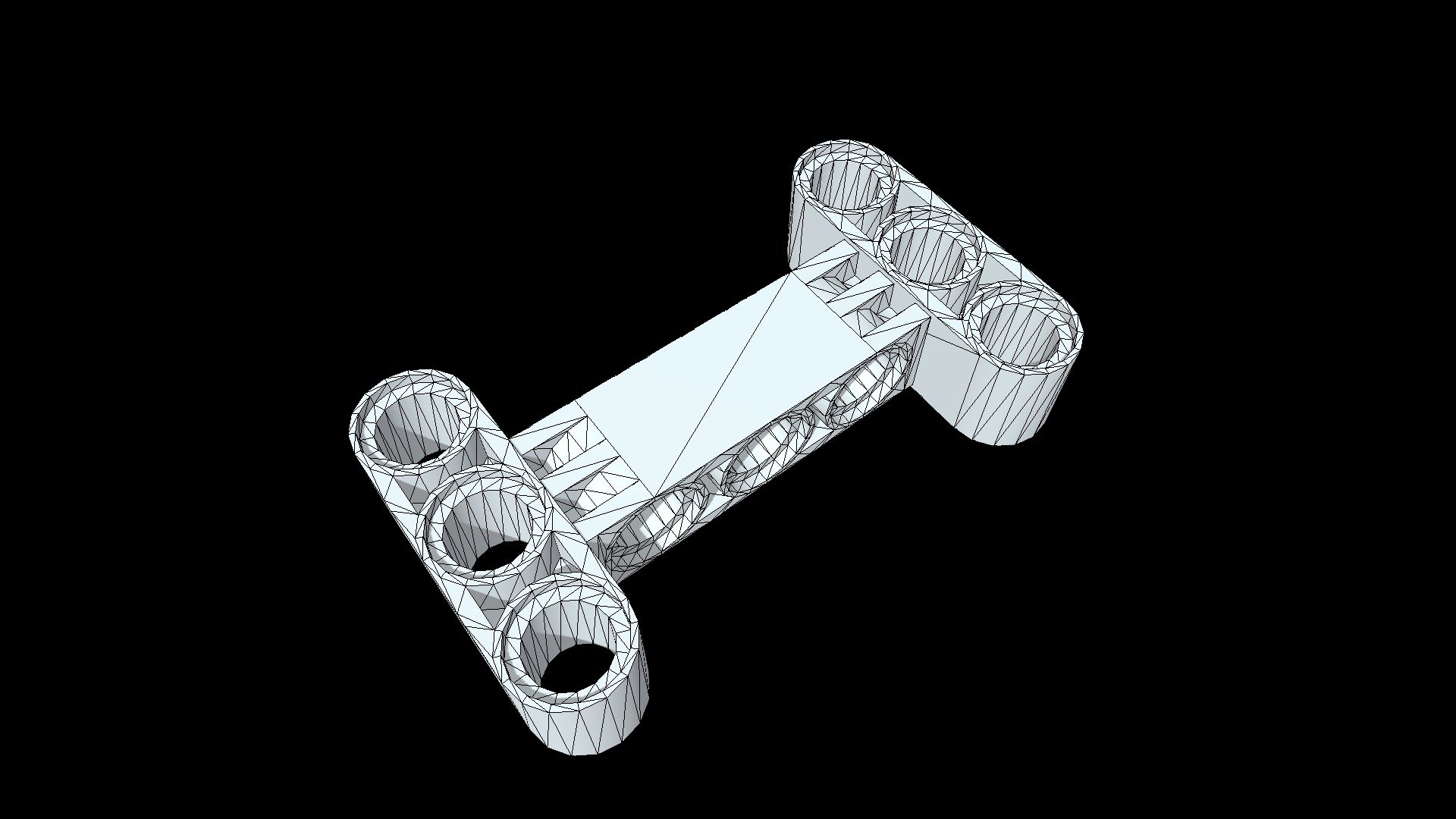 Liftarm, Modified H-Shape Thick 3 x 5 Perp - 3D model by ...