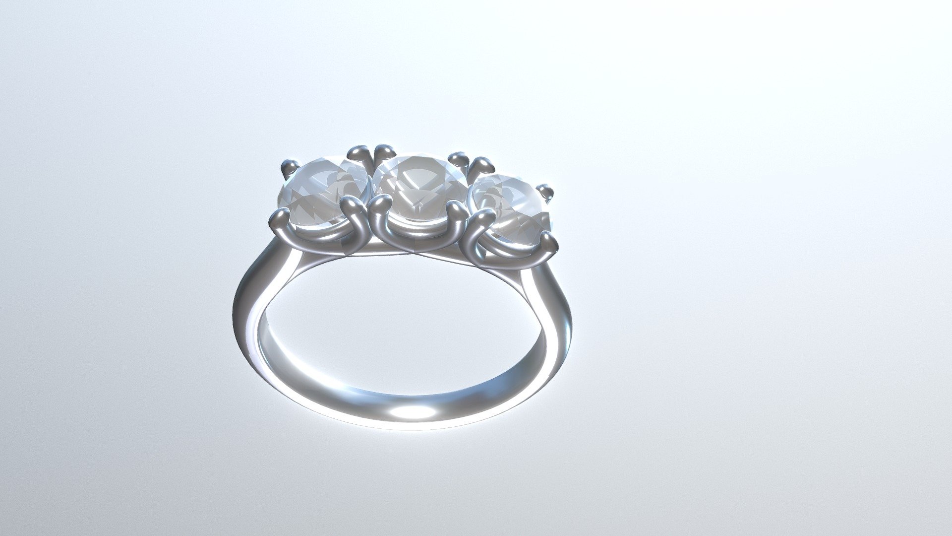 Test Three Diamond Ring - 3D model by steviej [9f6fdd7] - Sketchfab