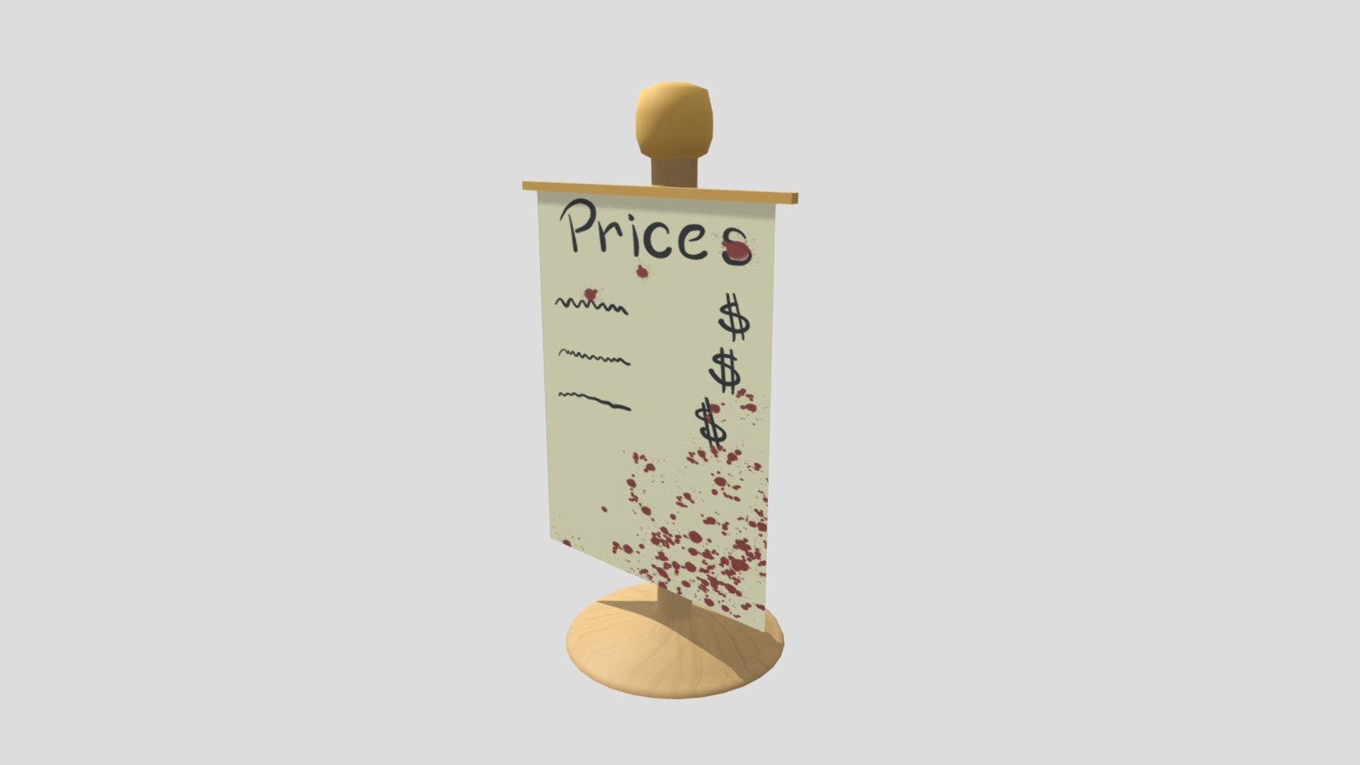 Price Sign - Download Free 3D model by jakerc10 [9f7061c] - Sketchfab
