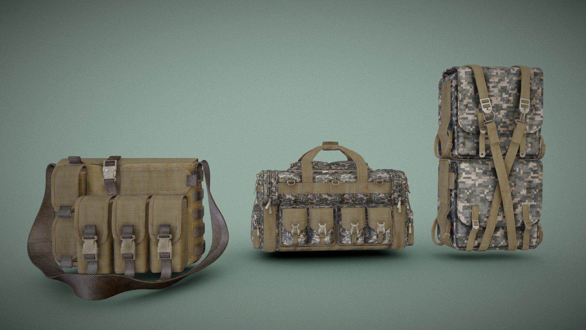Tactical Military Bag Pack - Download Free 3D model by Neslihan Çakmak ...