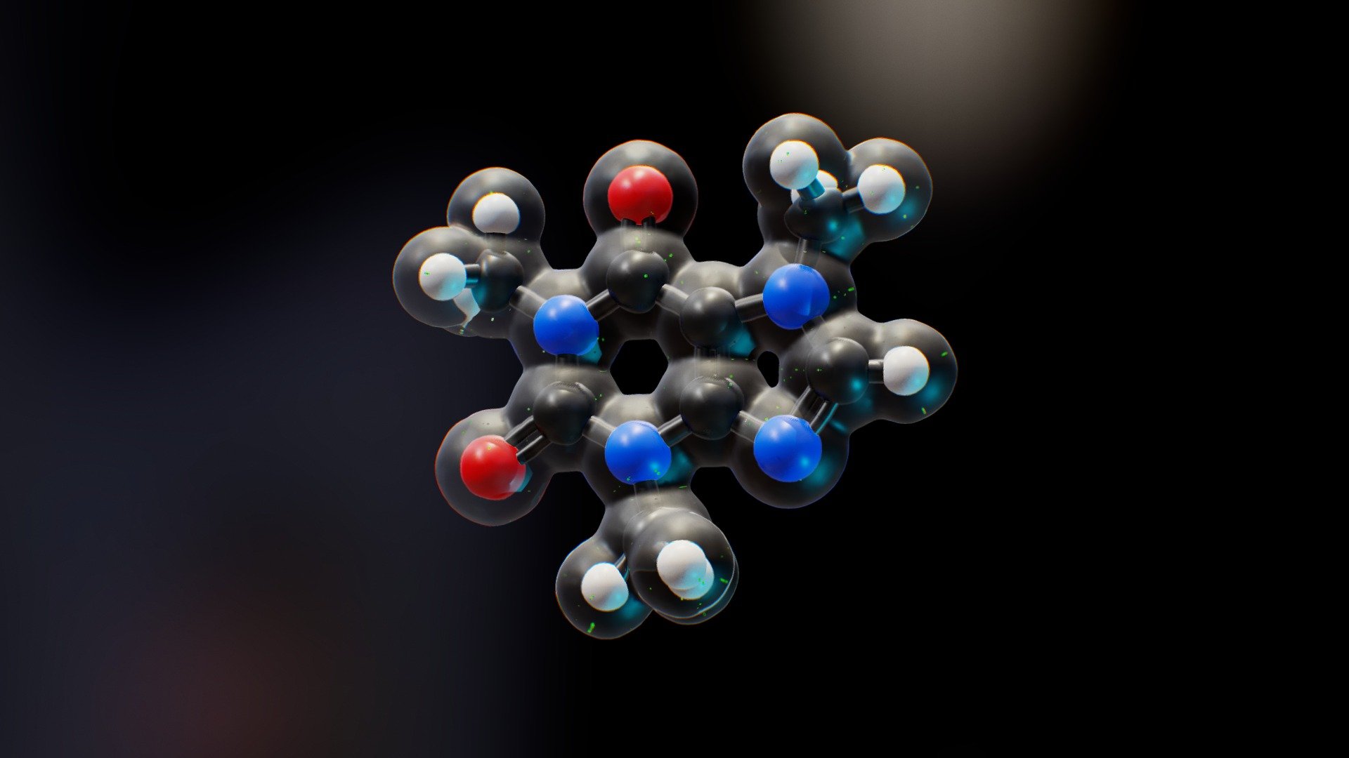 Caffeine molecule - 3D model by Red Nucleus (@rednucleushq) [9f73e93 ...
