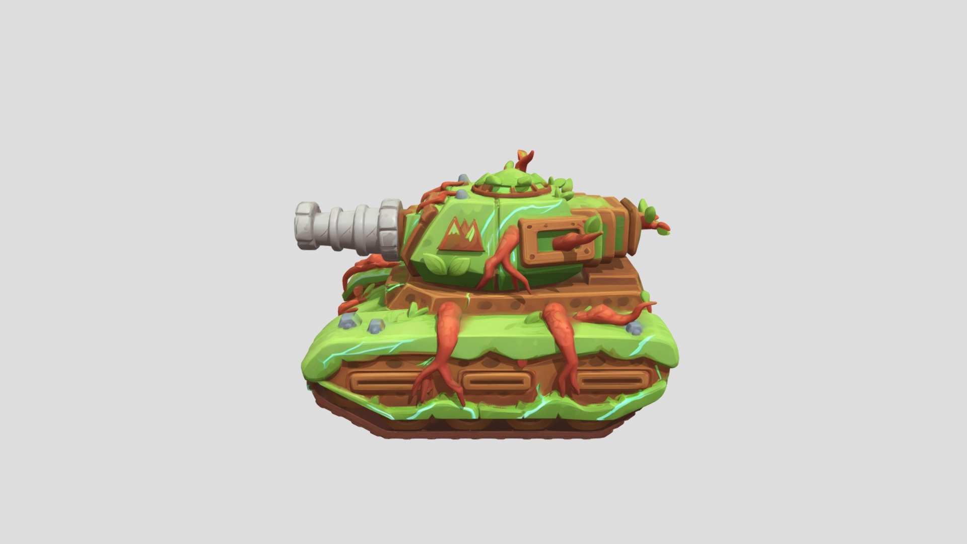 Earth-themed tank - 3D model by moumouh206 [9f7550a] - Sketchfab