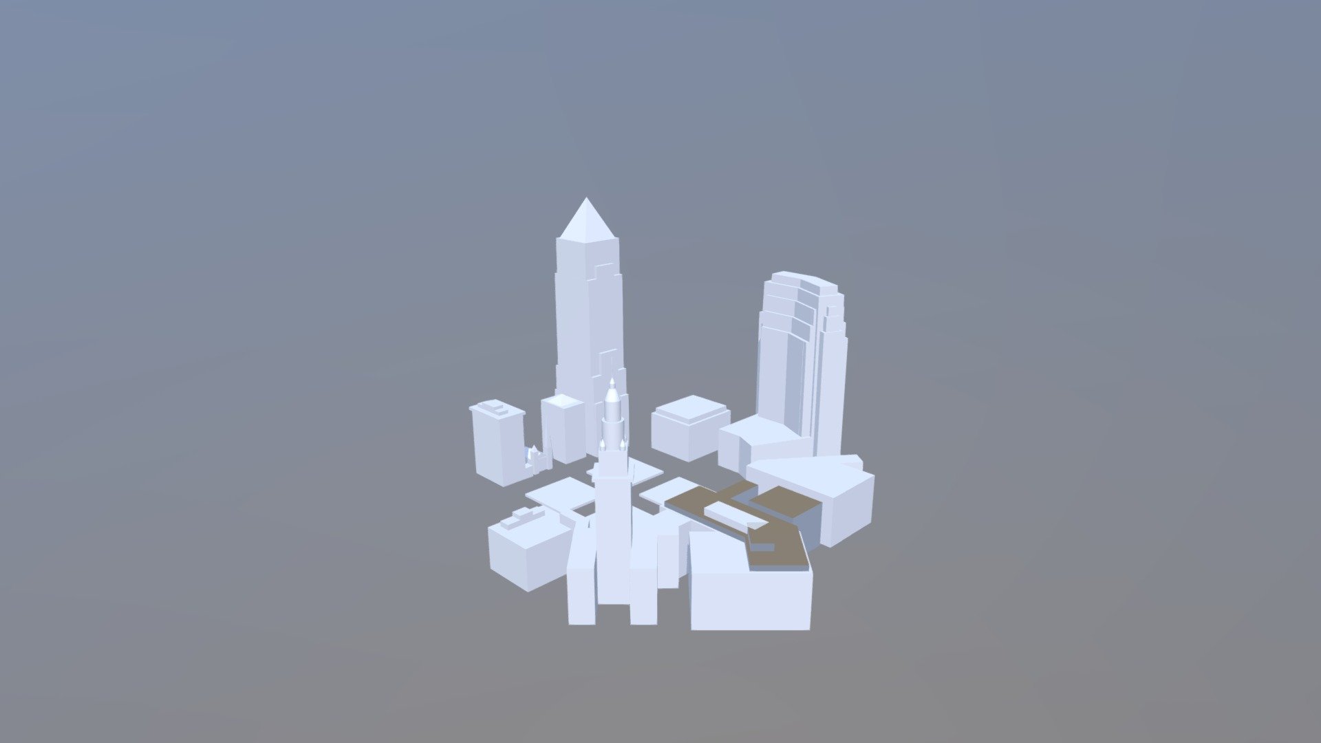 Cleveland Public Square Blockout - 3D model by nickgallergraphics ...