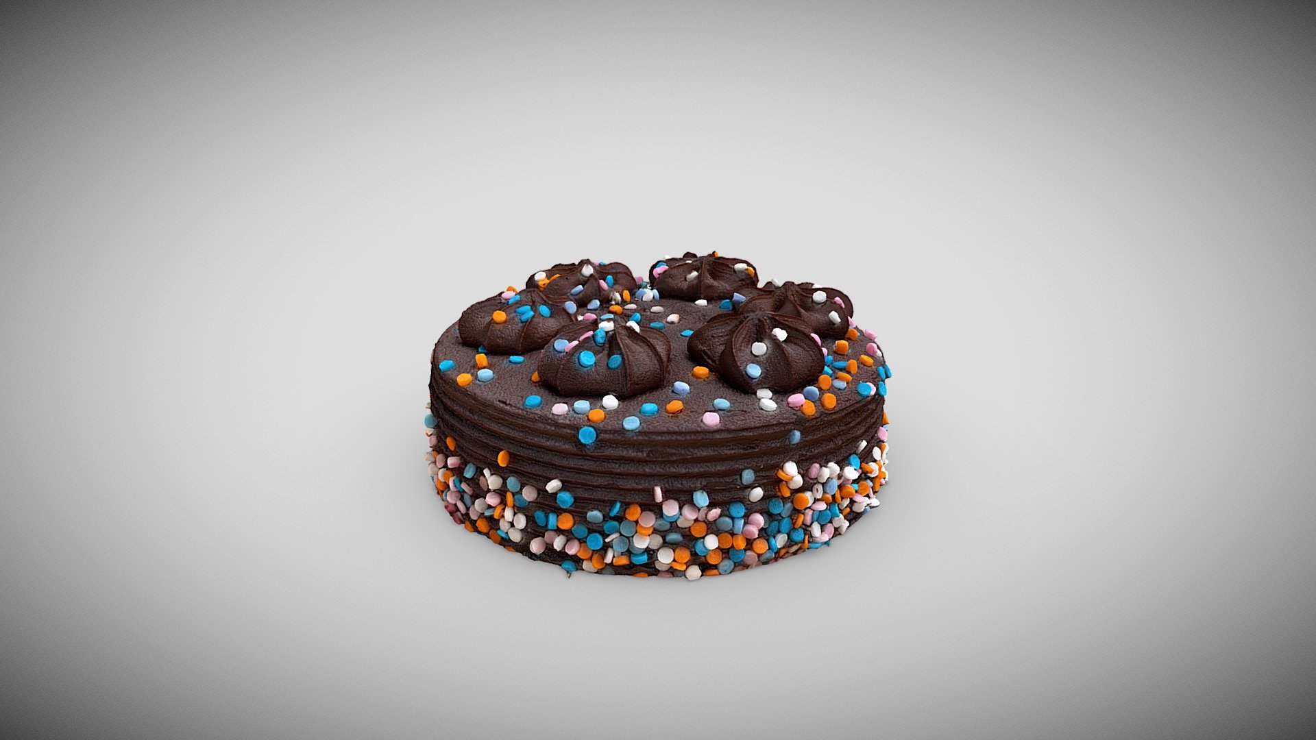 Festive Chocolate Cake - Buy Royalty Free 3D model by M Parkinson ...