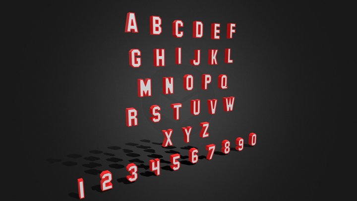 Fonts 3D models - Sketchfab