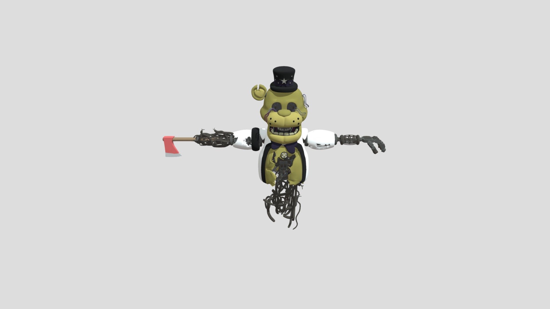 Bun Zais Rotten Star Golden Freddy Download Free 3d Model By Sammy