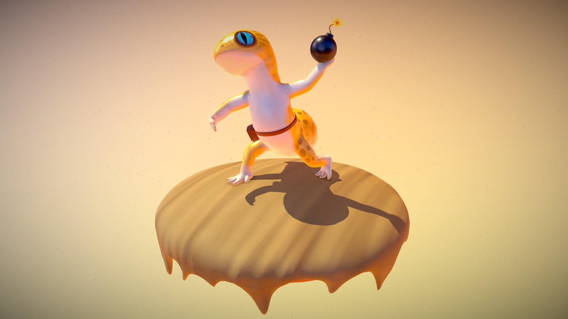 Bomb Throwing Gecko - 3D model by Mykhail Michael (@mykhail.michael ...