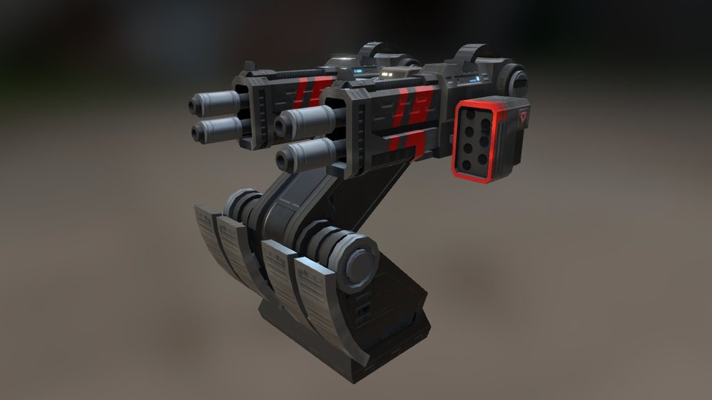 Sci-fi Turret - 3D model by Andrew Patupchyk (@mrdrew) [9f7faf1 ...