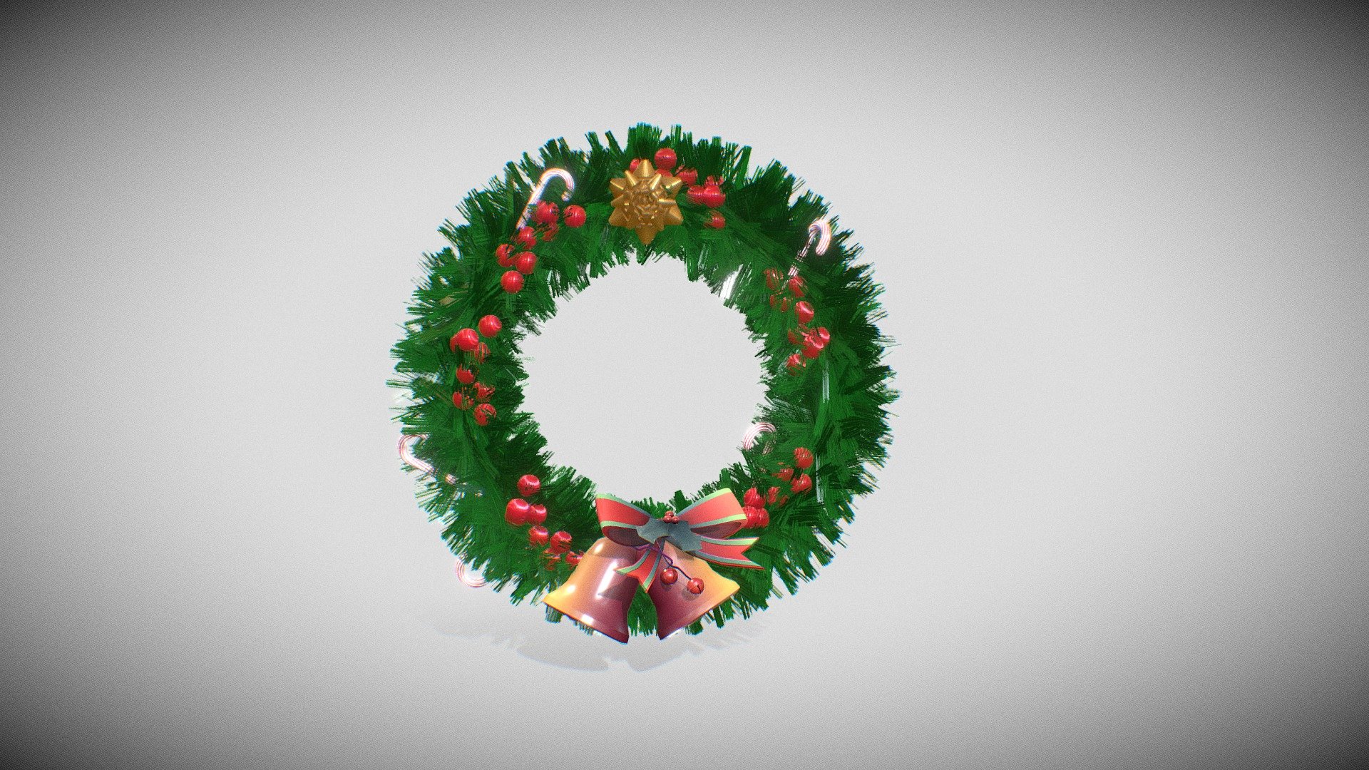Christmas wreath - 3D model by Osmany.Areas [9f82750] - Sketchfab