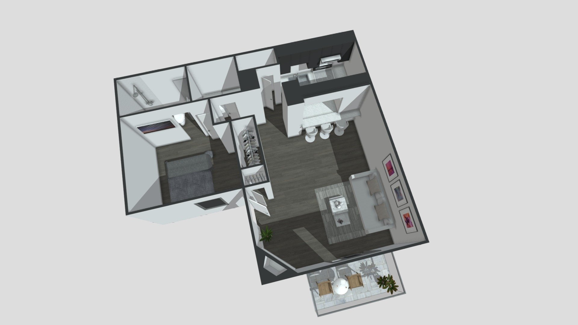 One Bedroom - 3D model by long_vn [9f82aee] - Sketchfab