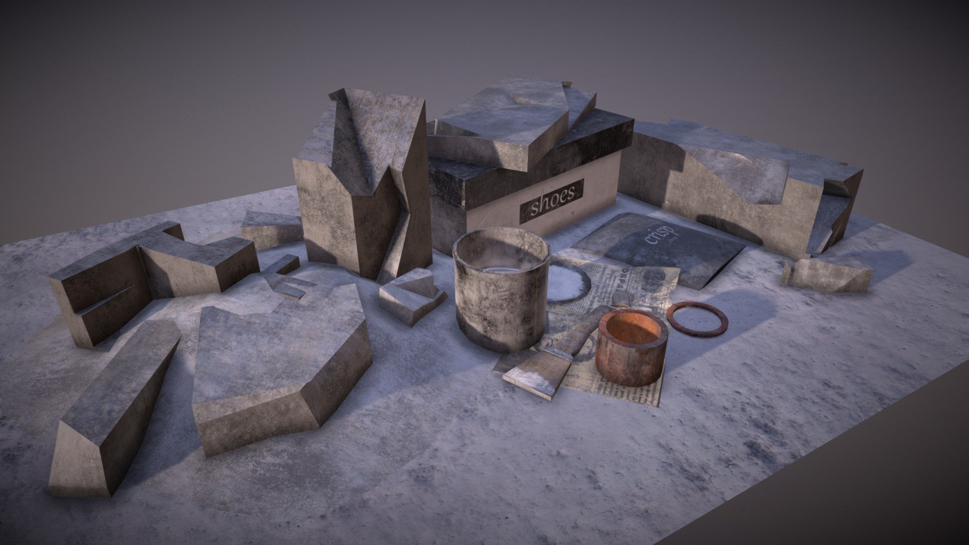 Garbage LOW-POLY PBR - 3D model by GooPy (@GooPi) [9f860a8] - Sketchfab