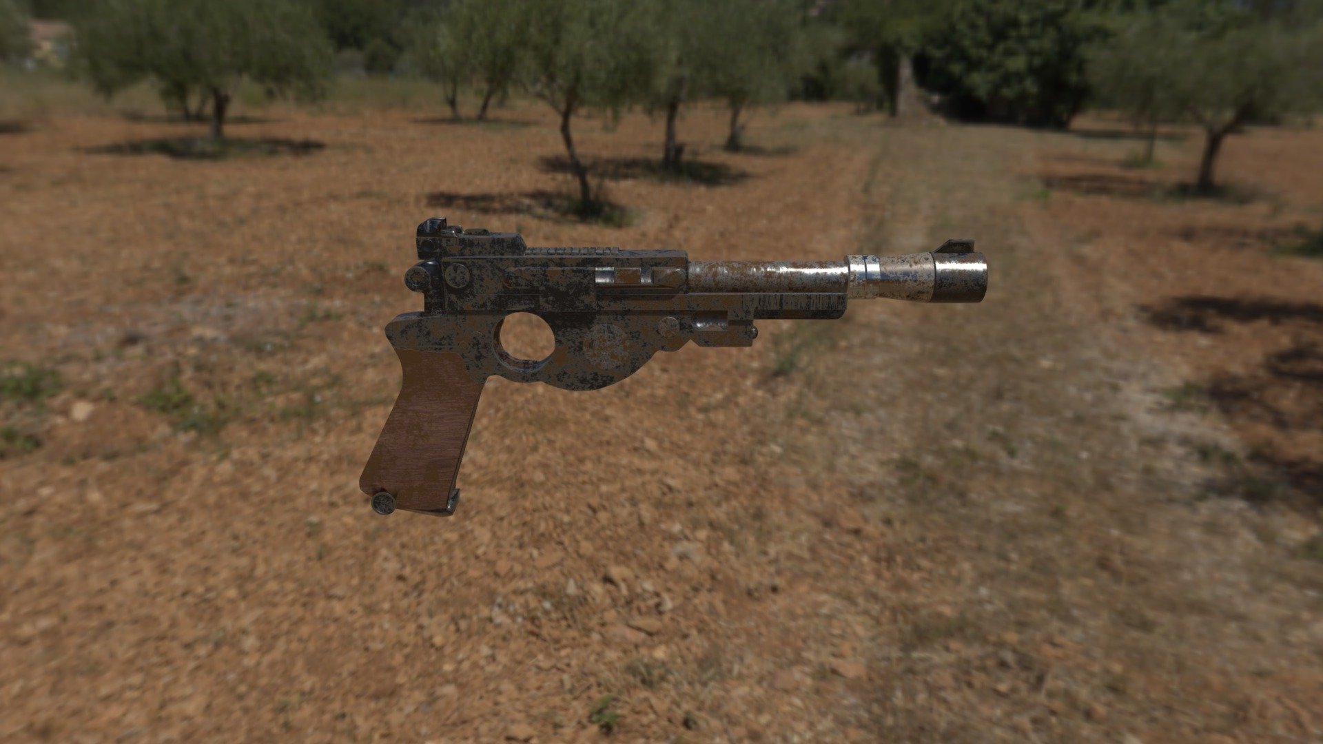 Mando's pistol from The Mandalorian - 3D model by Nathan Nguyen ...