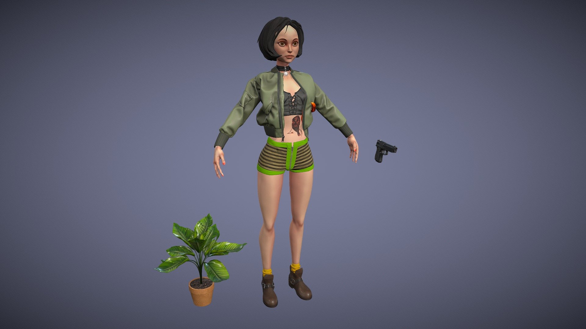 Mathilda, 3d character - 3D model by Pavel Voloshin (@elcom) [9f8b19f ...