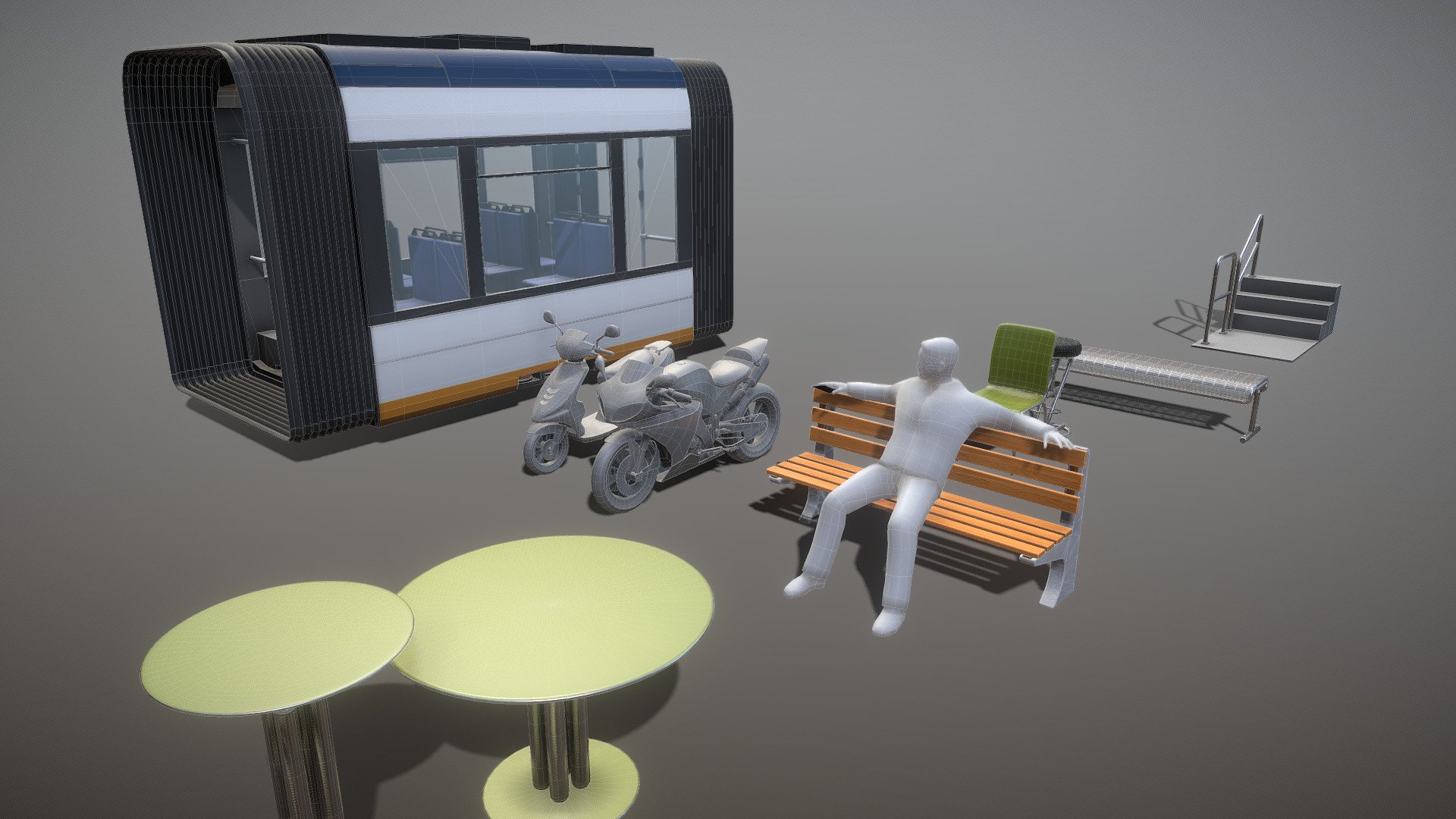 City People (WIP-3) (Street Furniture) - 3D model by VIS-All-3D (@VIS ...