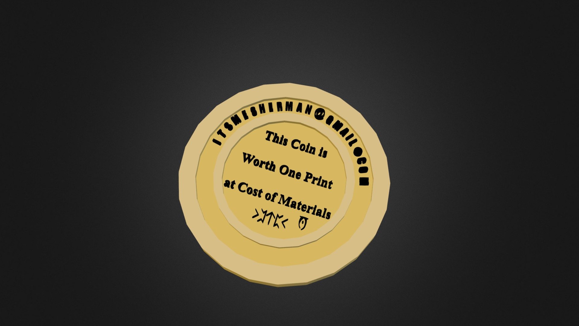 Print Token - 3D model by CristianSherman [9f90873] - Sketchfab