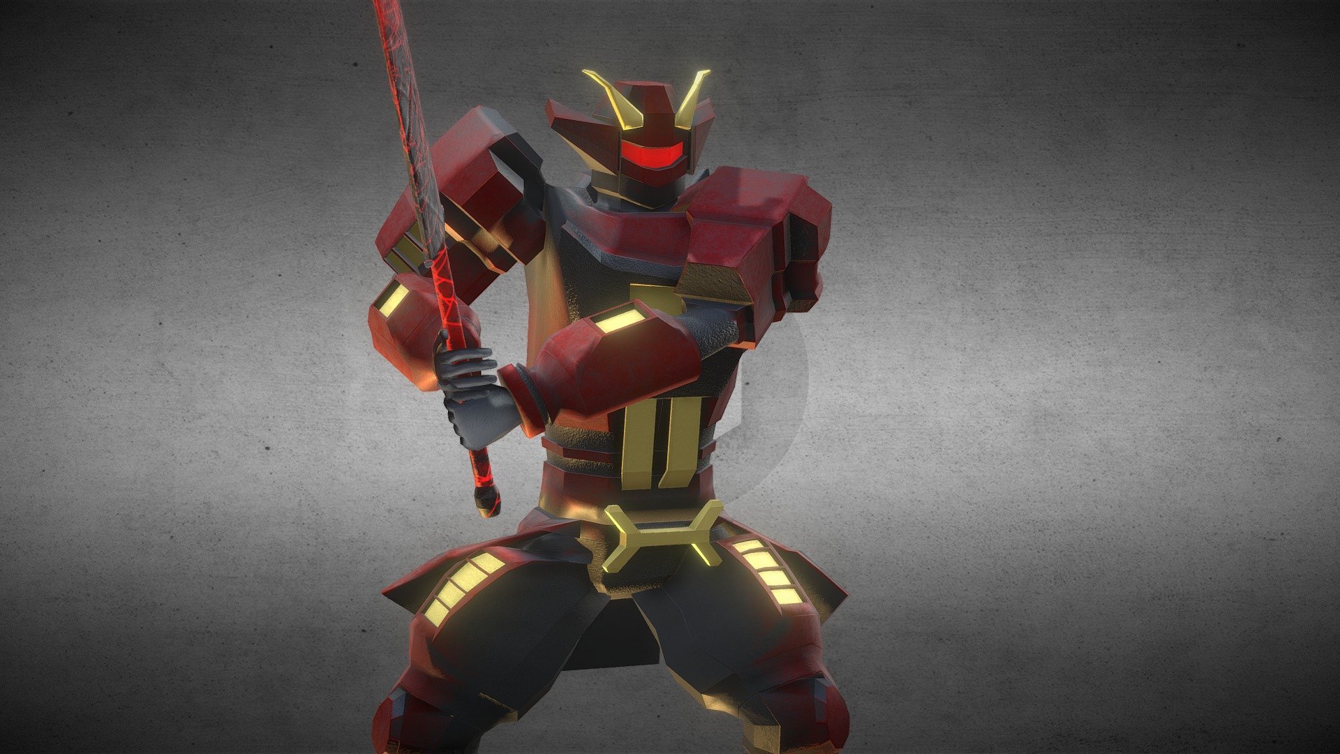 Samurai Mech (Animated) - 3D model by Ethica [9f96128] - Sketchfab