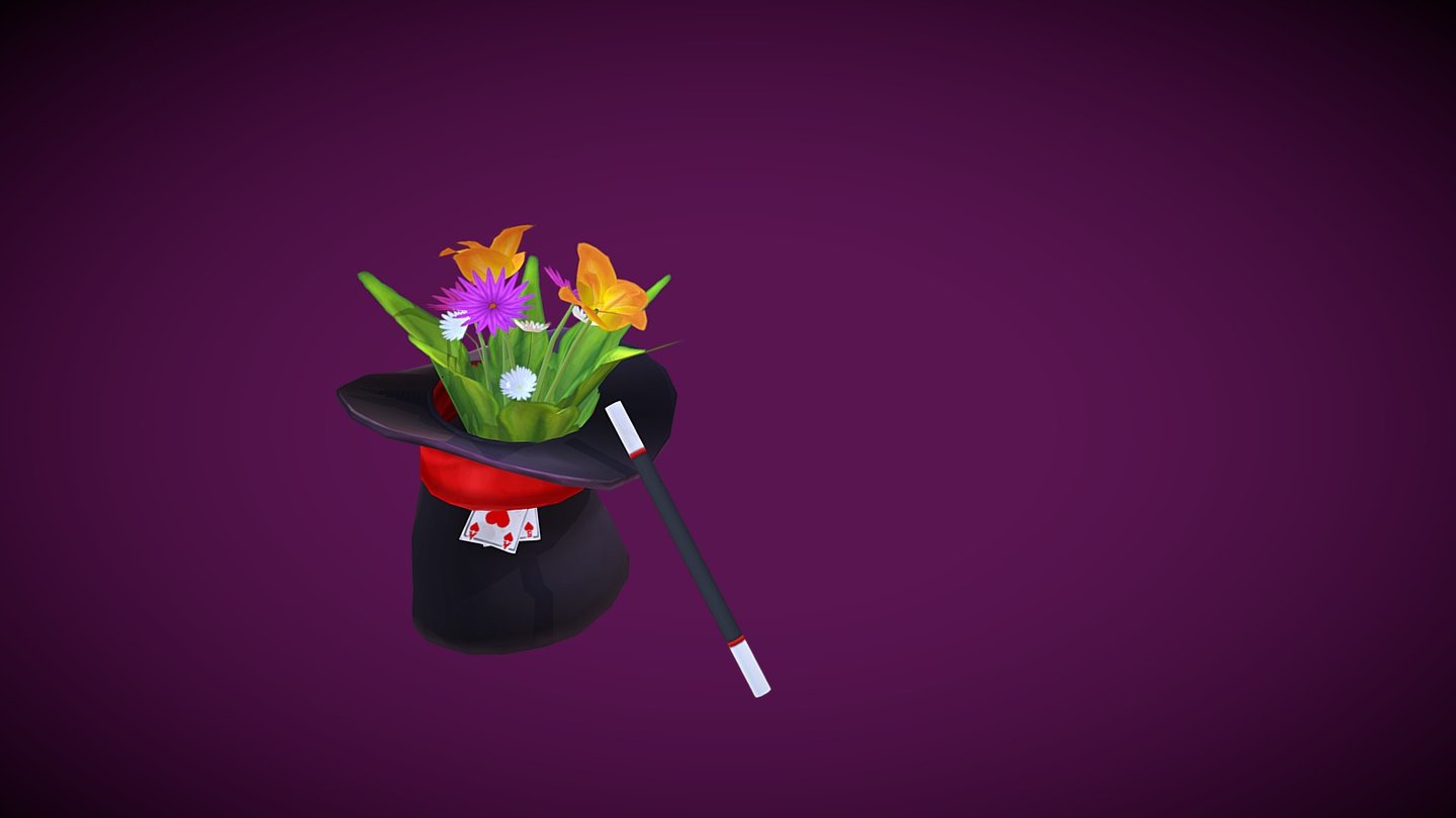 Animated magic hat - 3D model by markskovrup [9f9b96c] - Sketchfab