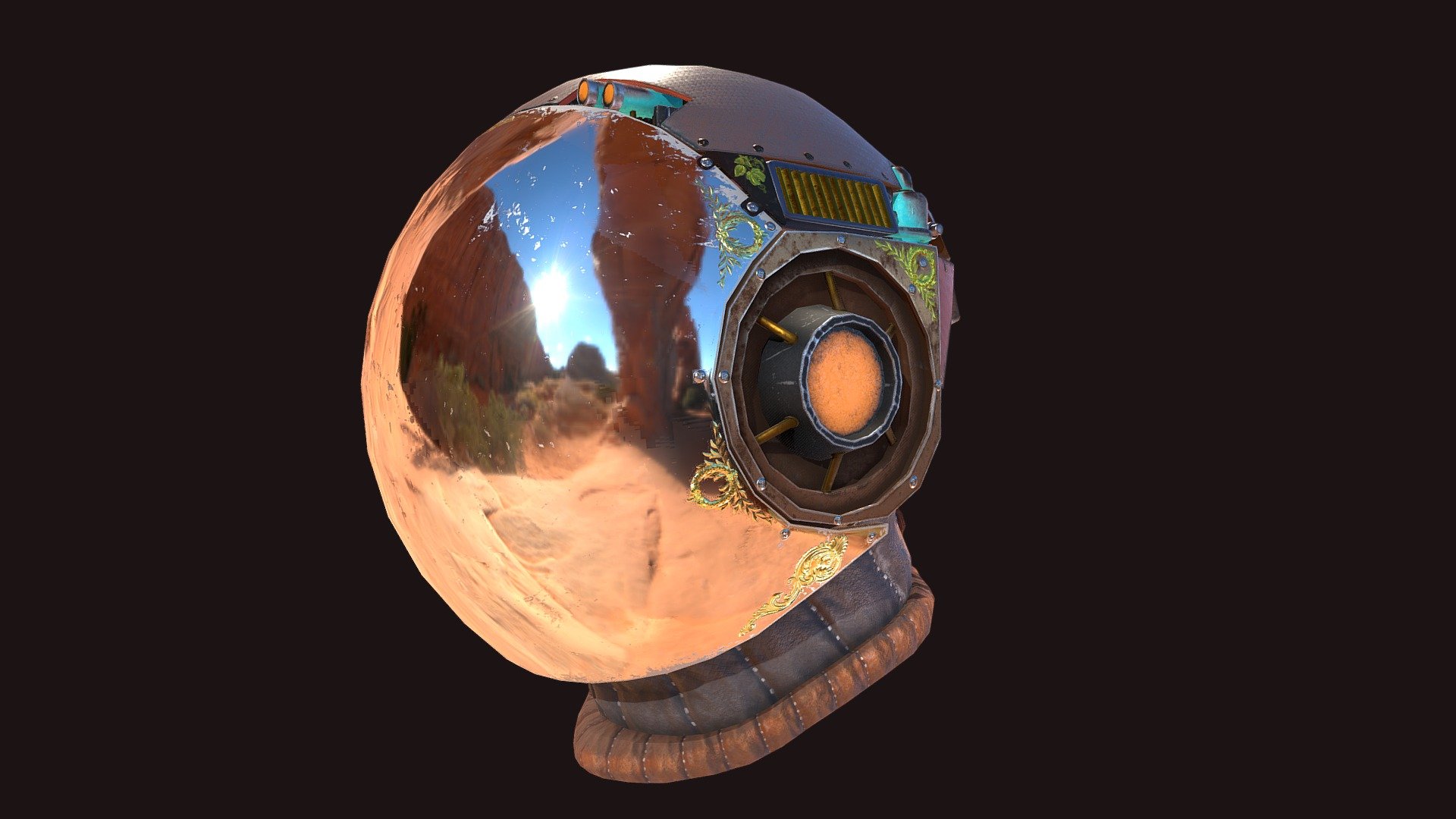 DH-01 desert helmet - 3D model by Liu.Tauras [9f9dd87] - Sketchfab