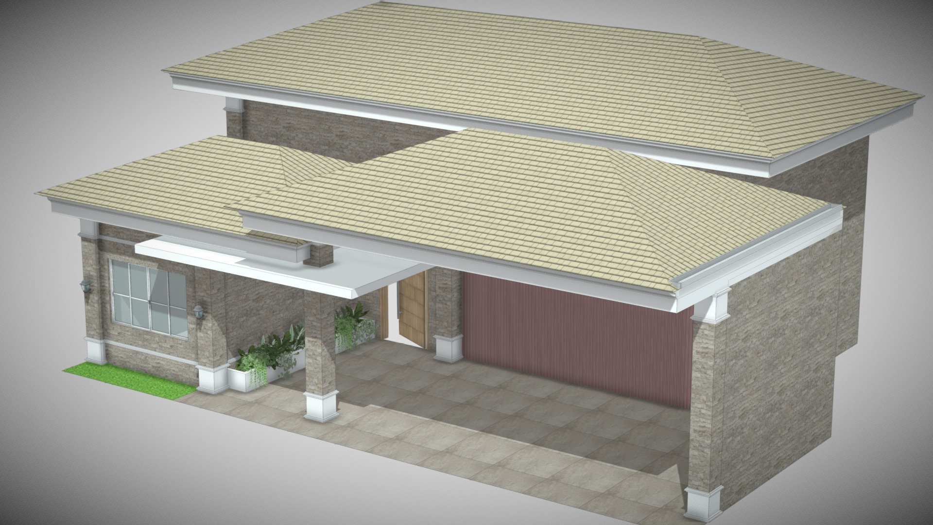Estudo de fachada - Dr. Pedro R05 - 3D model by João Marcello Morais (@joaomarcellomorais ...