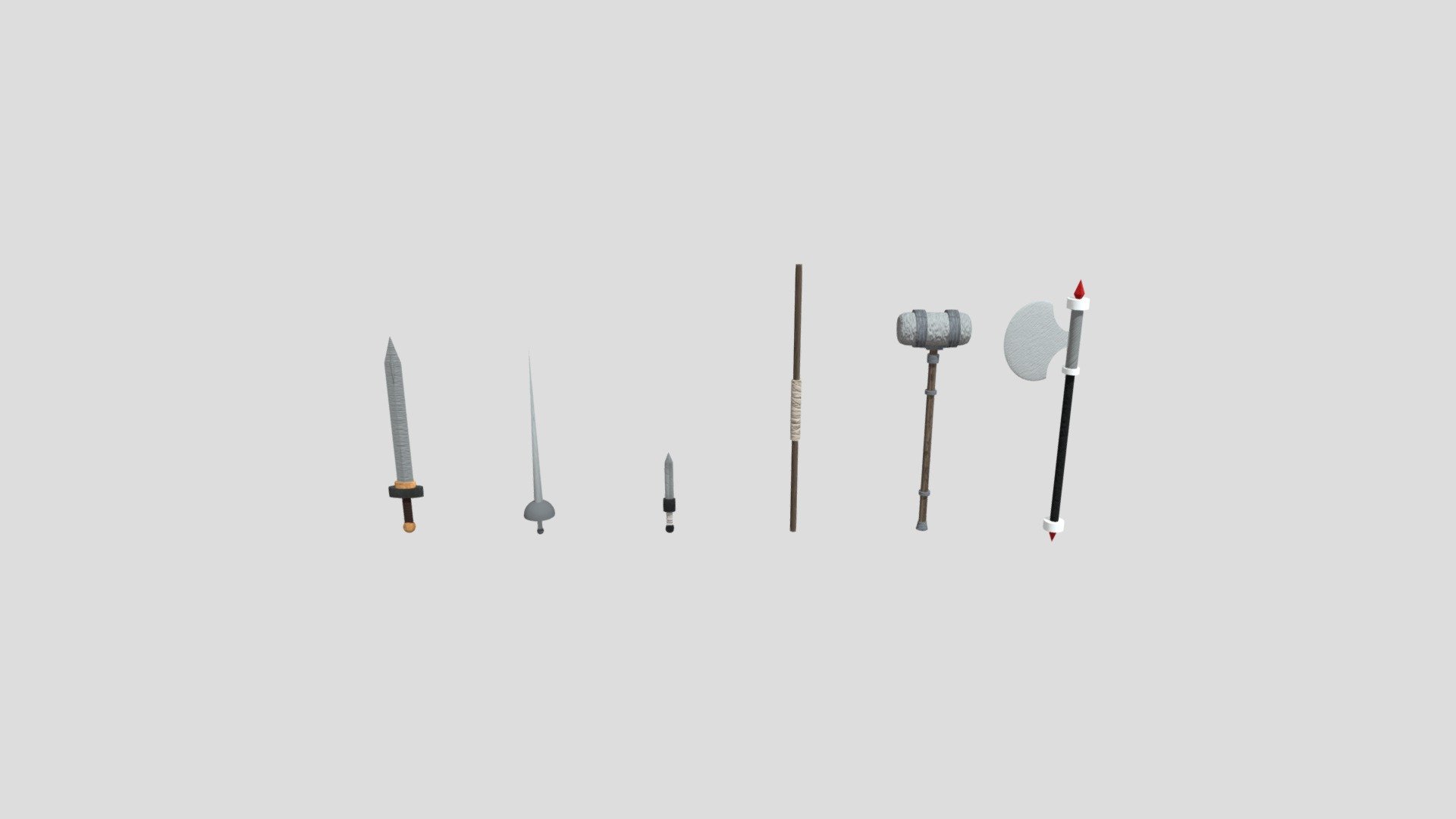Medieval Weapons - 3D model by Ben (@tearless) [9fa593f] - Sketchfab
