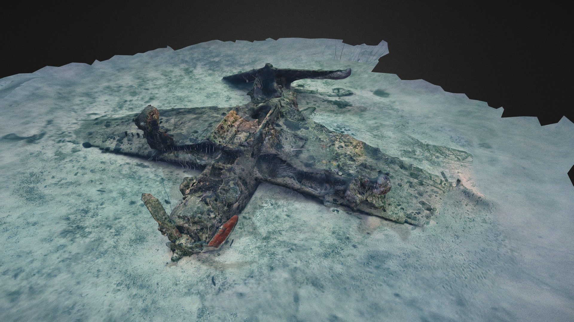 Curtiss SB2C Helldiver aircraft wreck - 3D model by Curtin HIVE (@CurtinHIVE) [9fa6fd3] - Sketchfab