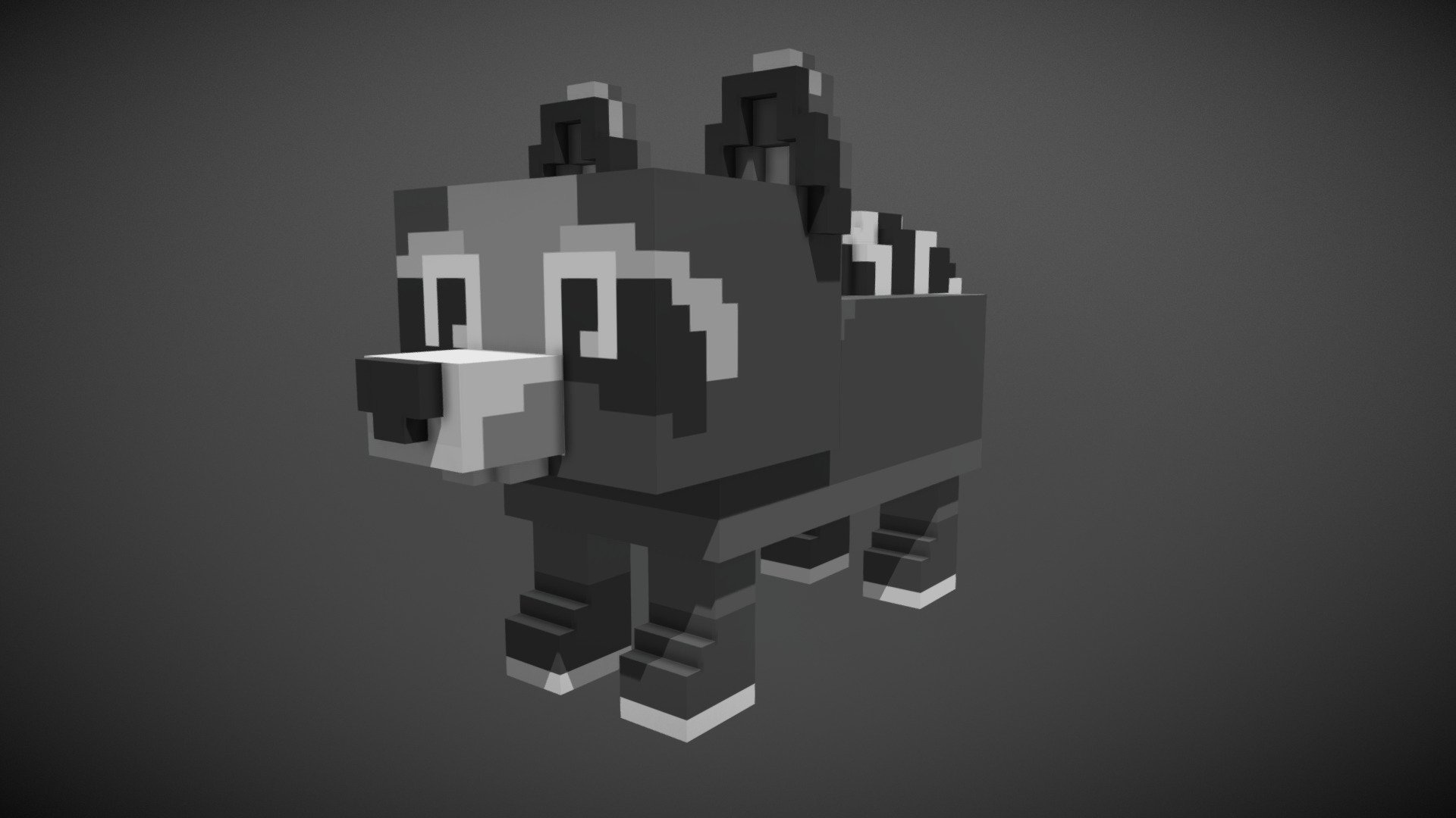 Voxel Raccoon - 3D model by pbicb259 [9fabc7b] - Sketchfab
