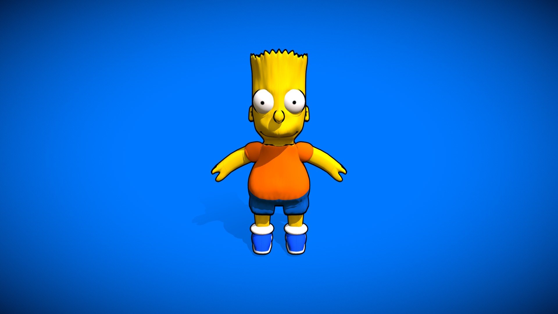 BART SIMPSON OUTLINE Download Free 3D Model By Sapx sapxBlend