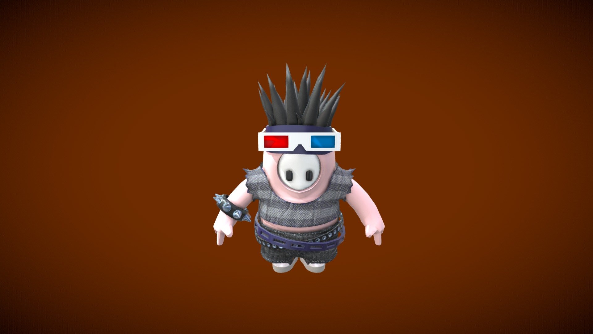Fallguys Punk (Bonejamin) Skin - Download Free 3D model by BRooj ...