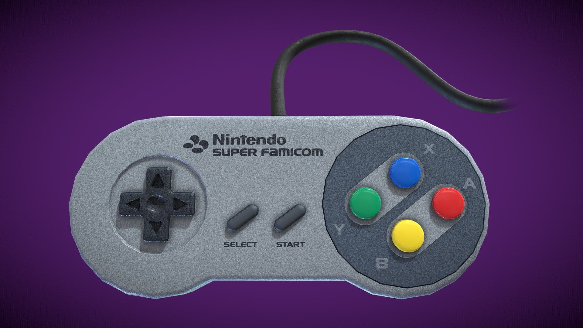 Super Famicom Controller (SNES) - Download Free 3D model by animatezach ...