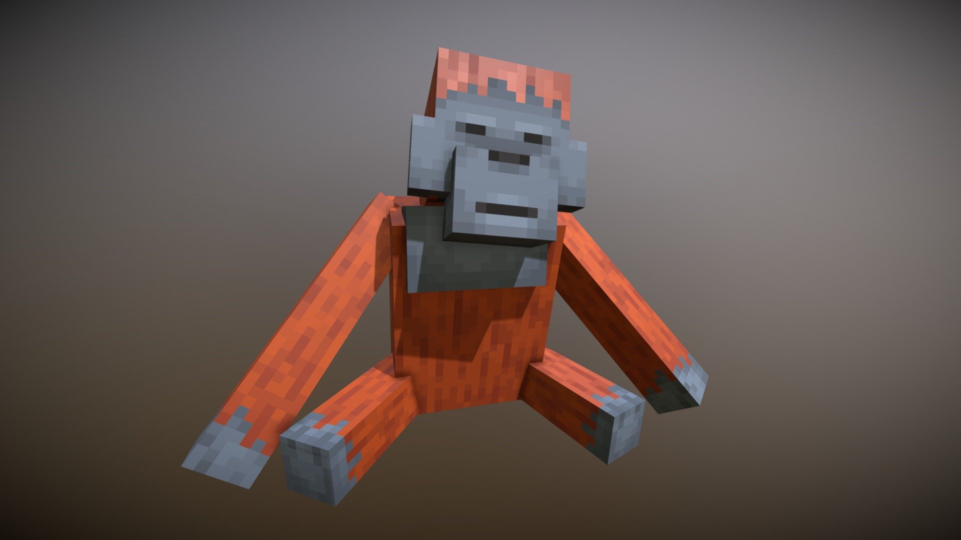 Minecraft Orangutan - 3D model by spencr (@spencr_xo) [9fbc4bf] - Sketchfab