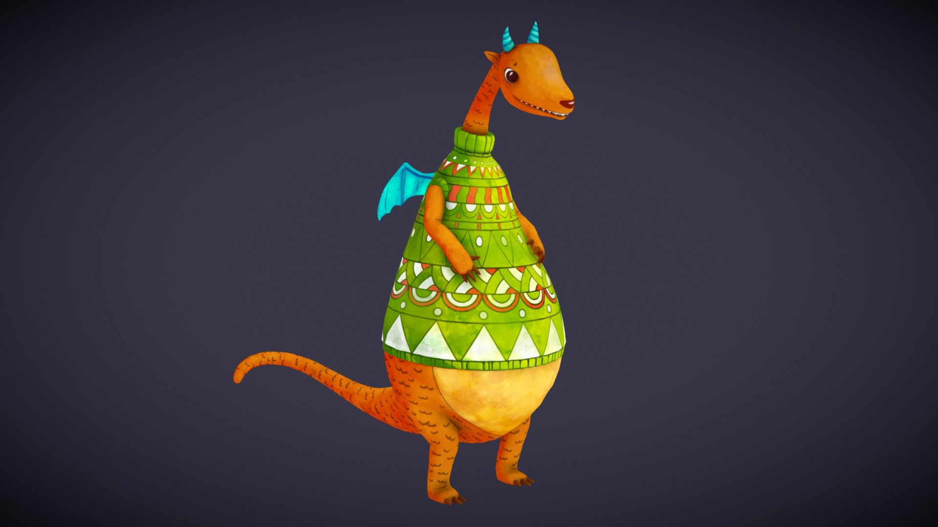 Dragon Cartoon - 3D model by Ramzein [9fbd386] - Sketchfab
