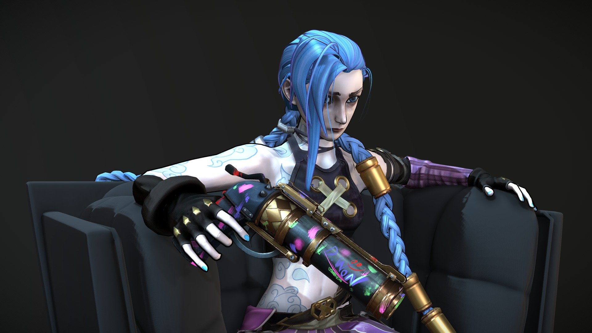 Jinx_Arcane - 3D model by D.won (@daegoe) [9fc22be] - Sketchfab