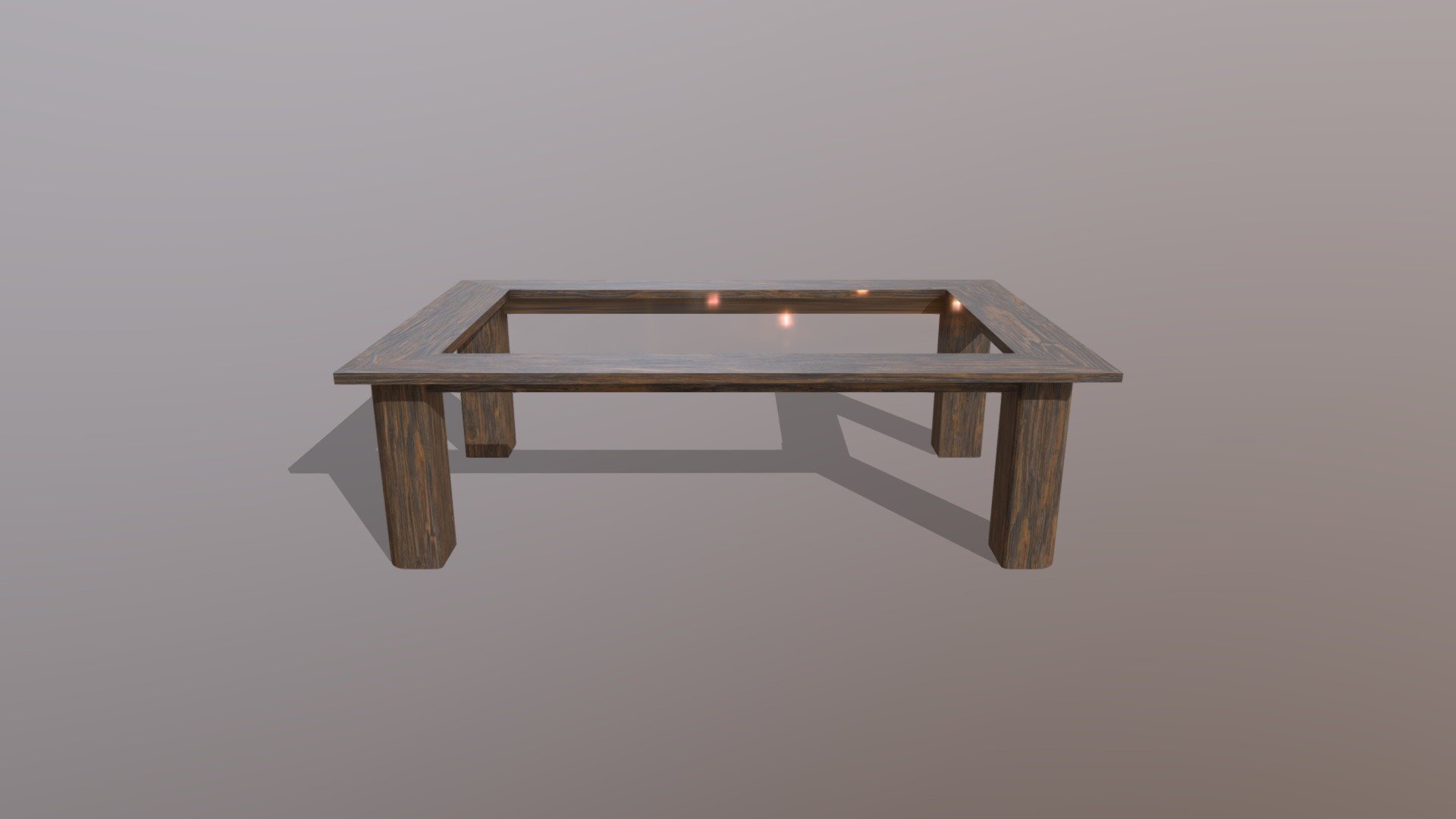 wooden glass table - Download Free 3D model by Kalim (@creshex ...