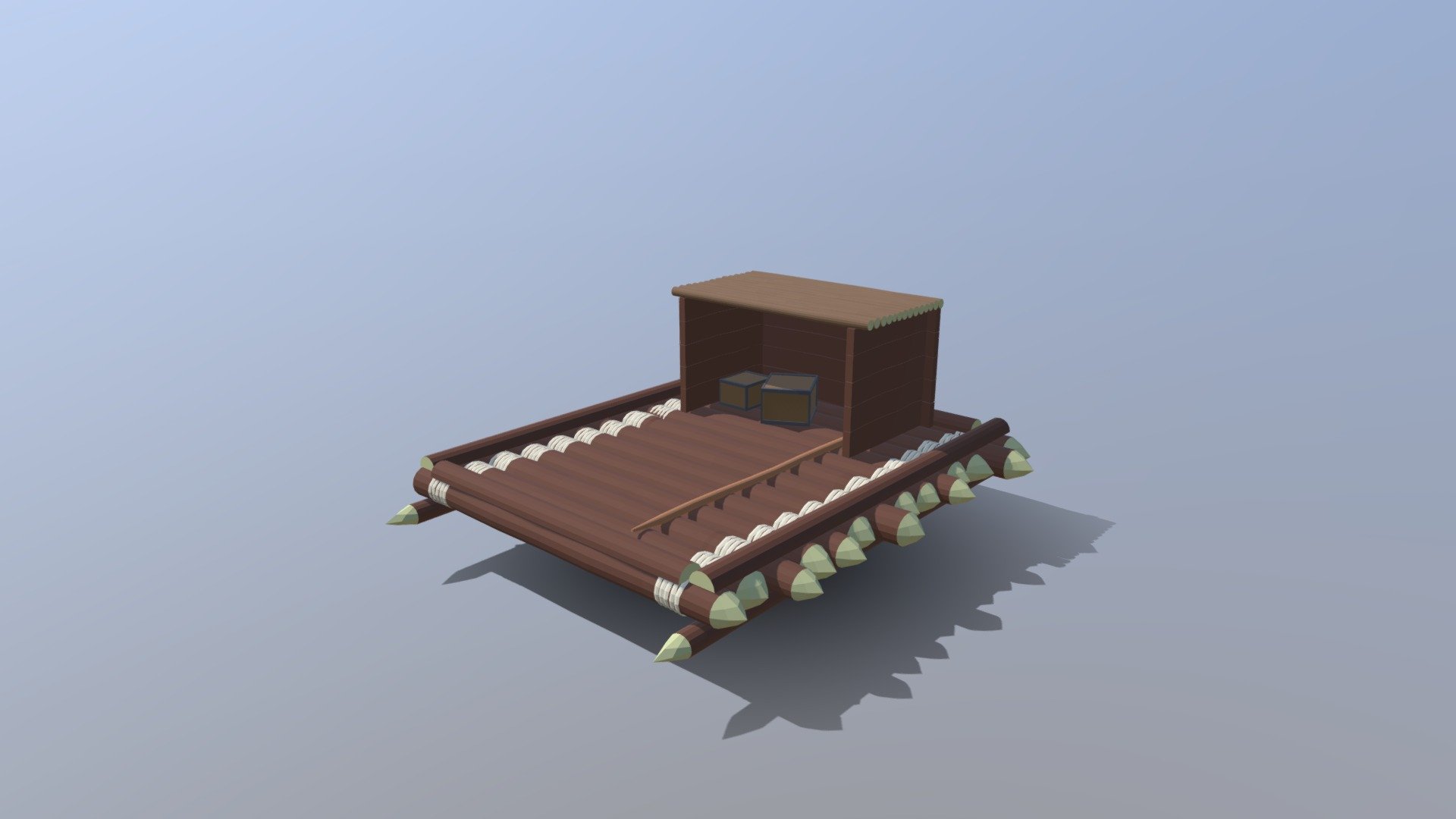Low Poly Cartoon Wooden Raft - Buy Royalty Free 3D model by chroma3d ...