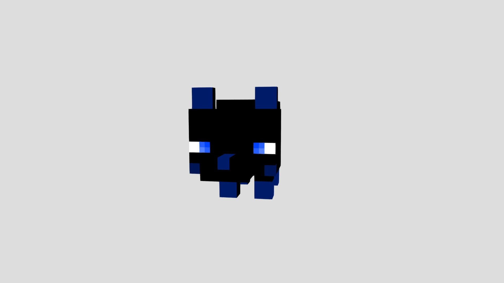 Blue Minecraft tanuki Fox - Download Free 3D model by Evil_Katz ...