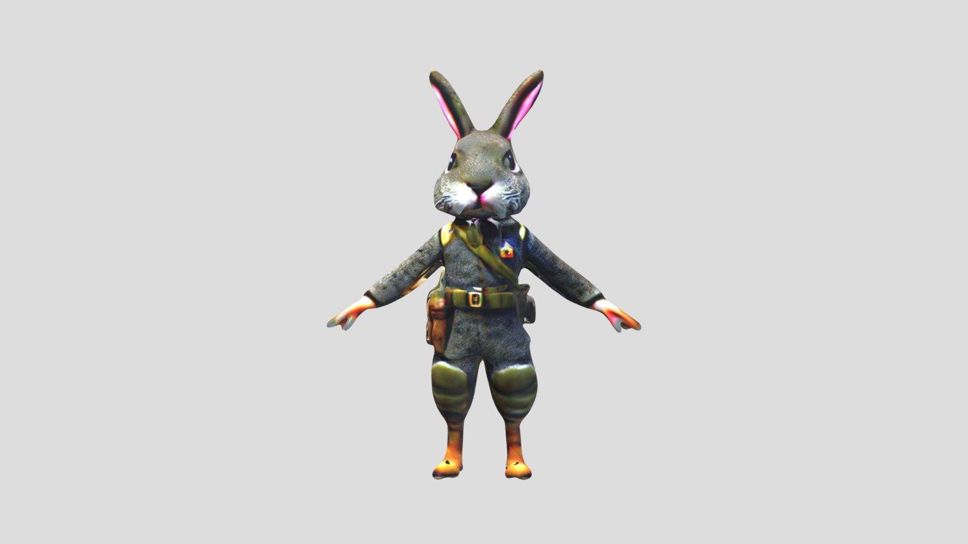 Rabbit Soldier - Download Free 3D model by VGustavo [9fc3be2] - Sketchfab