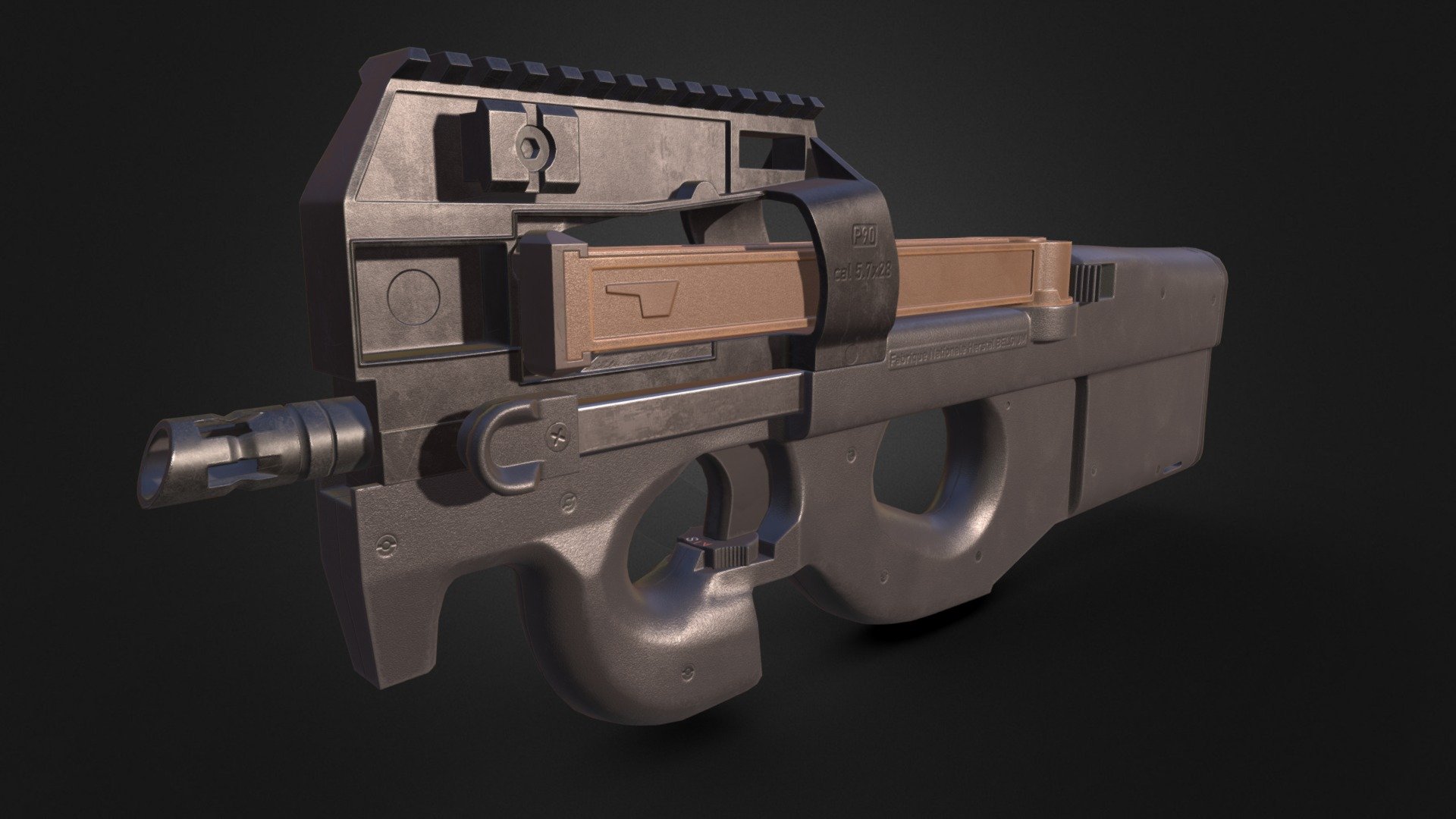 P90 - 3D model by twunnyphaiv [9fc62fd] - Sketchfab