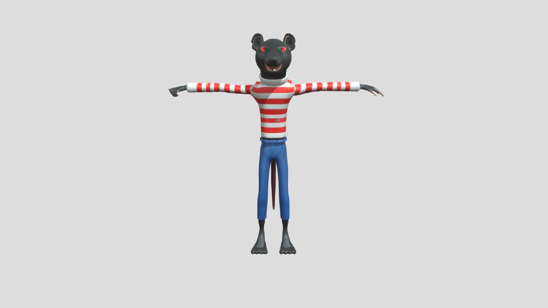 Rat, Fantastic Mr Fox Rigged Emote Milton Dance - 3D model by ...