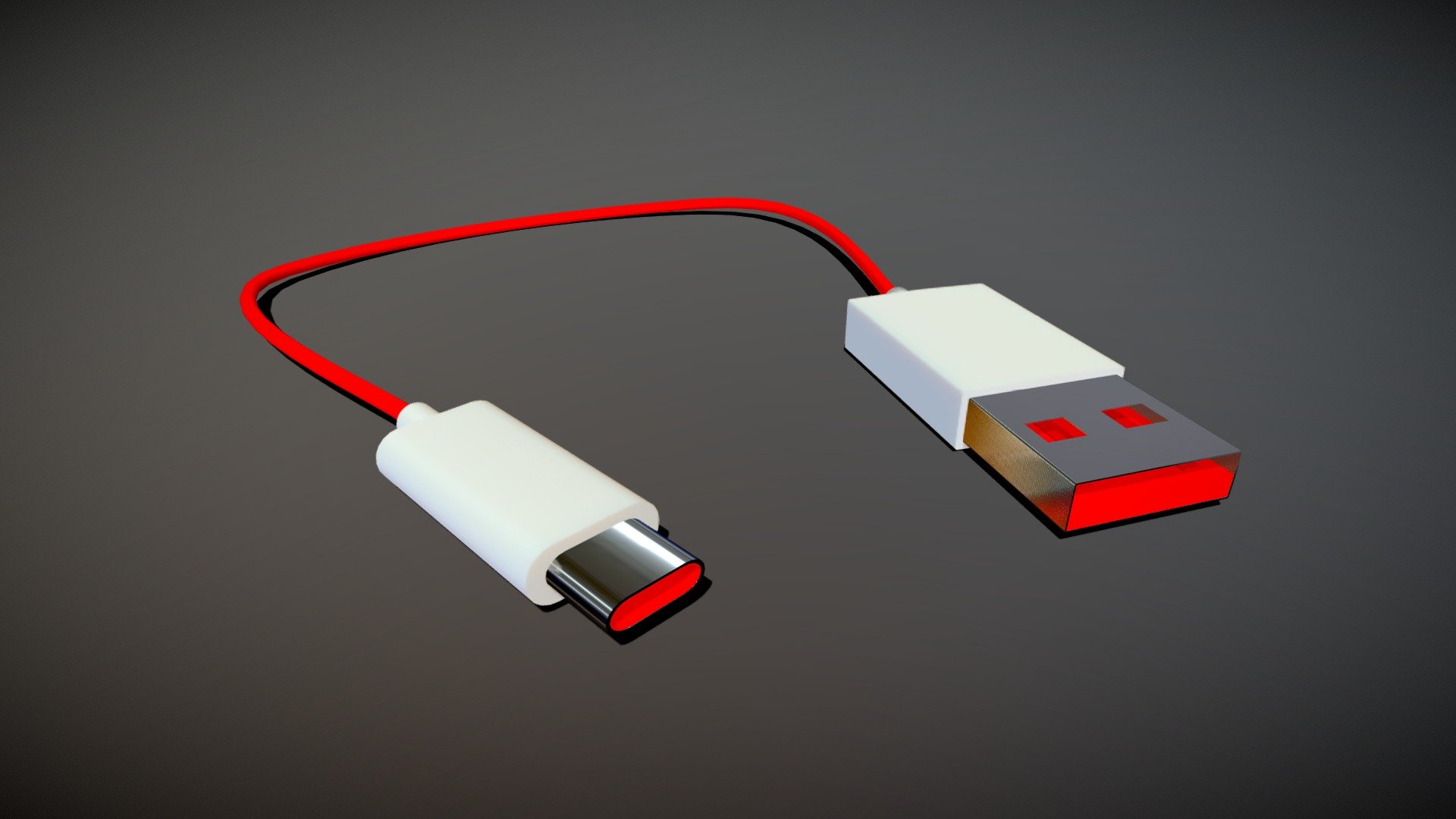 USB Cable - Download Free 3D model by Saksham Tale (@saksham_tale ...