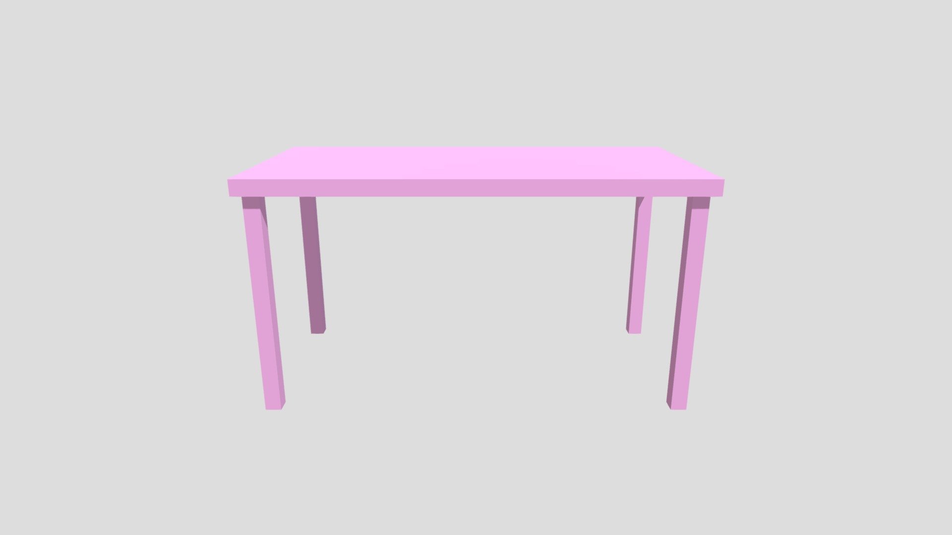 Pink Table - Download Free 3D model by Saskia (@zasl) [9fcdfb9] - Sketchfab
