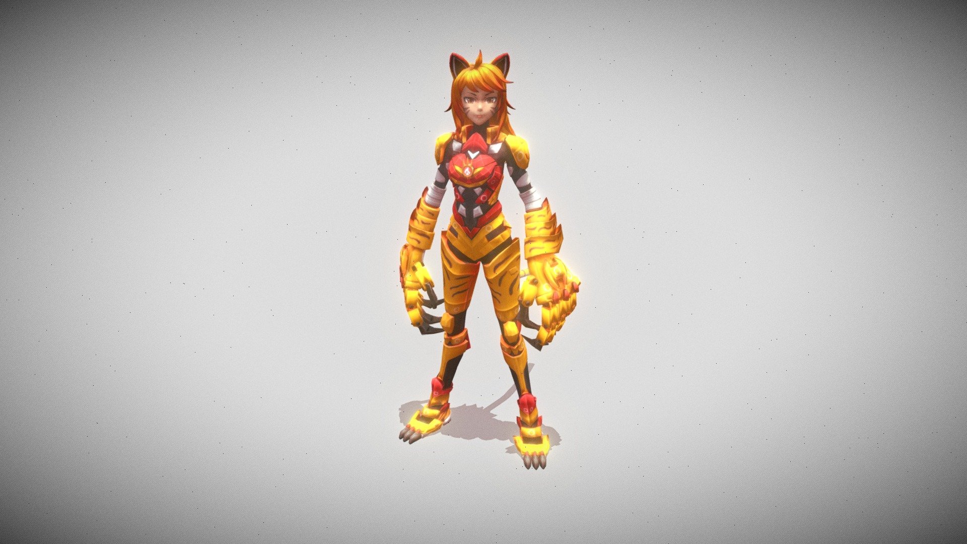 Mechanical tiger girls - 3D model by Dadan Darmawan (@ariodante3091) [9fcfe98] - Sketchfab