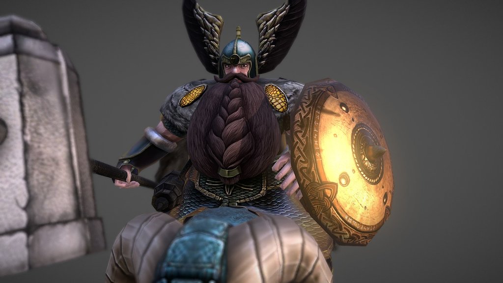 Dwarf Warrior Rider - 3D model by fprtls1015 [9fd2831] - Sketchfab