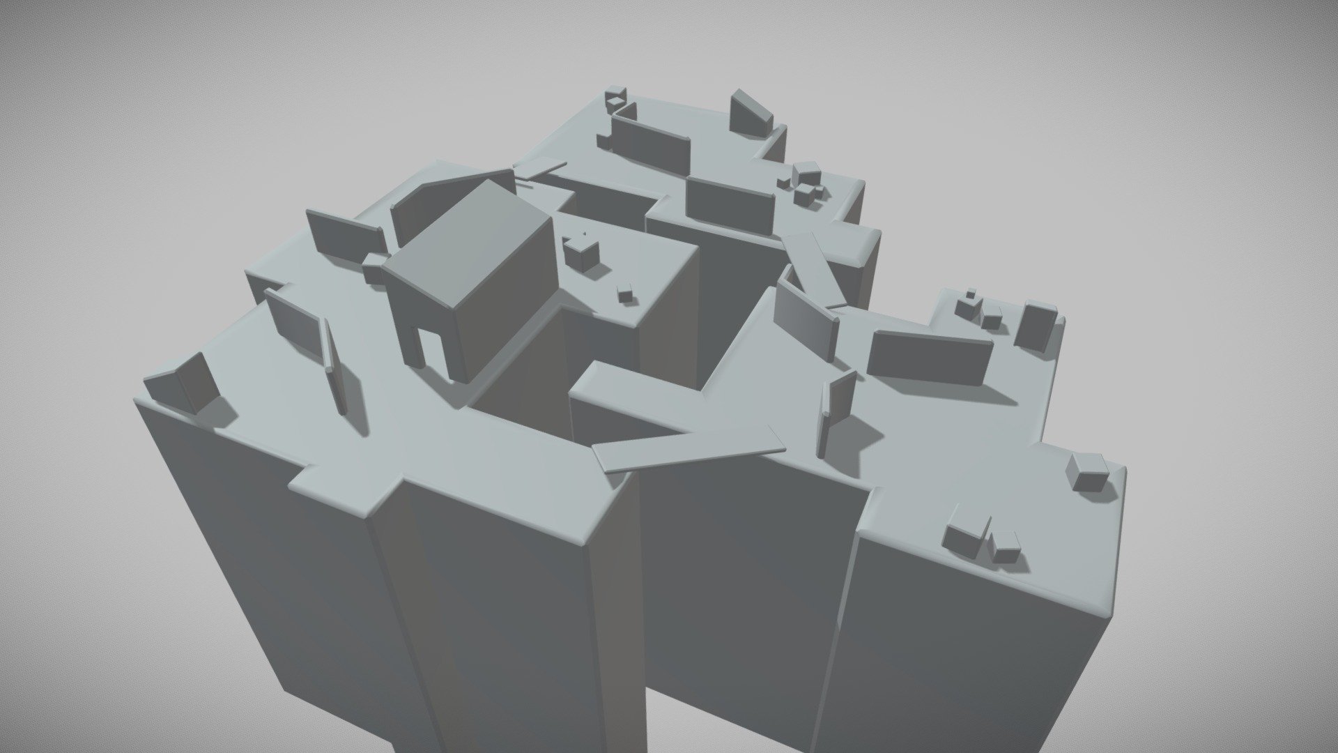 Connected Rooftops Map - 3D model by Orxium [9fd2b86] - Sketchfab