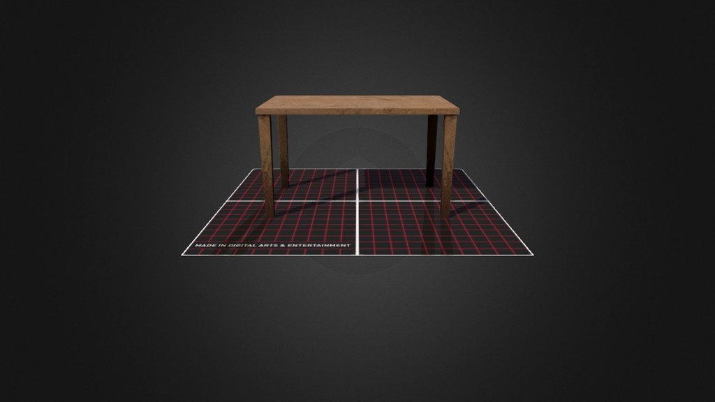 Wooden table - 3D model by Alfred Campenaerts (@alfredcampenaerts ...