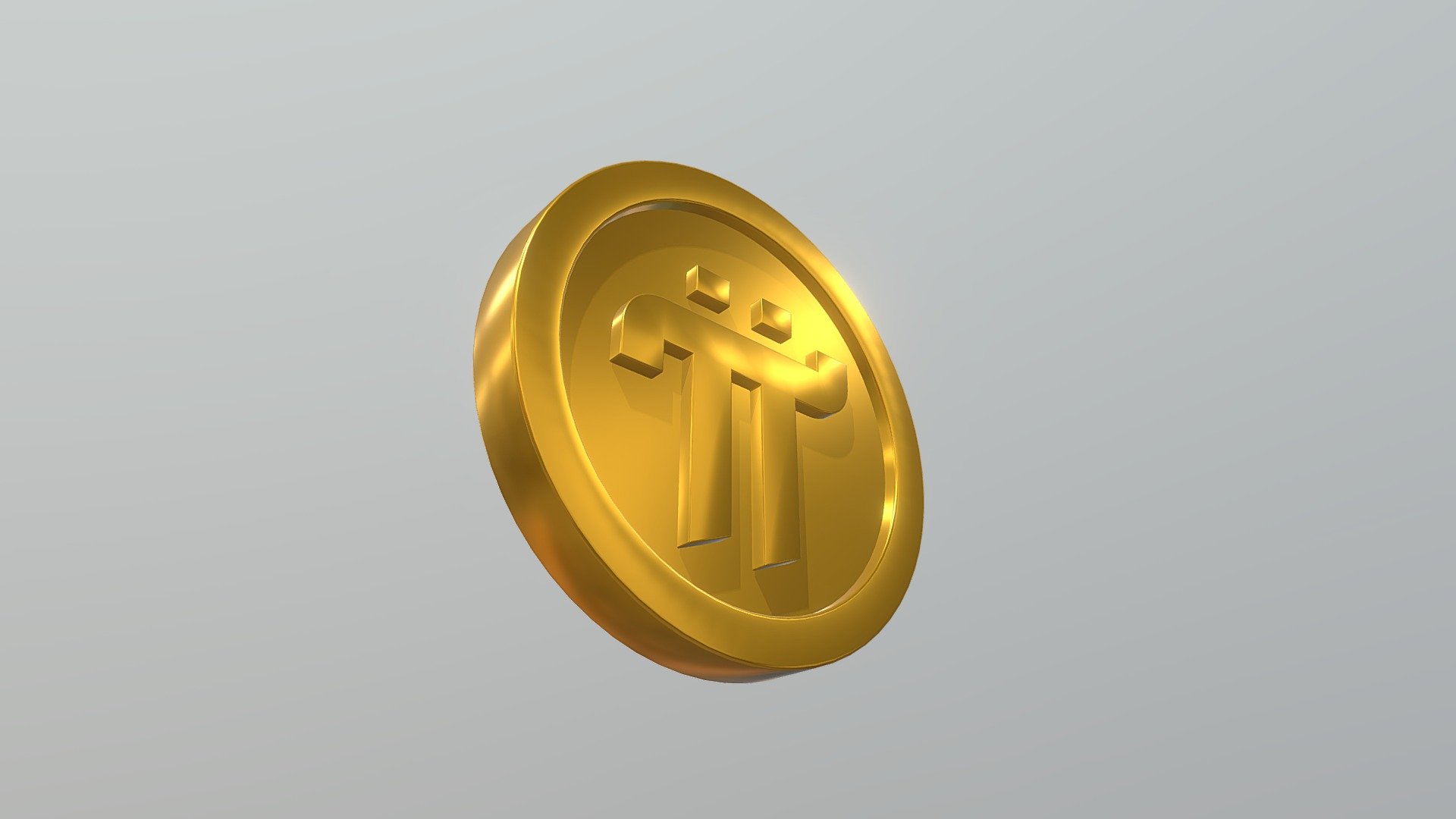 Pi Gold Coin - 3D model by paaxom [9fd5cc3] - Sketchfab