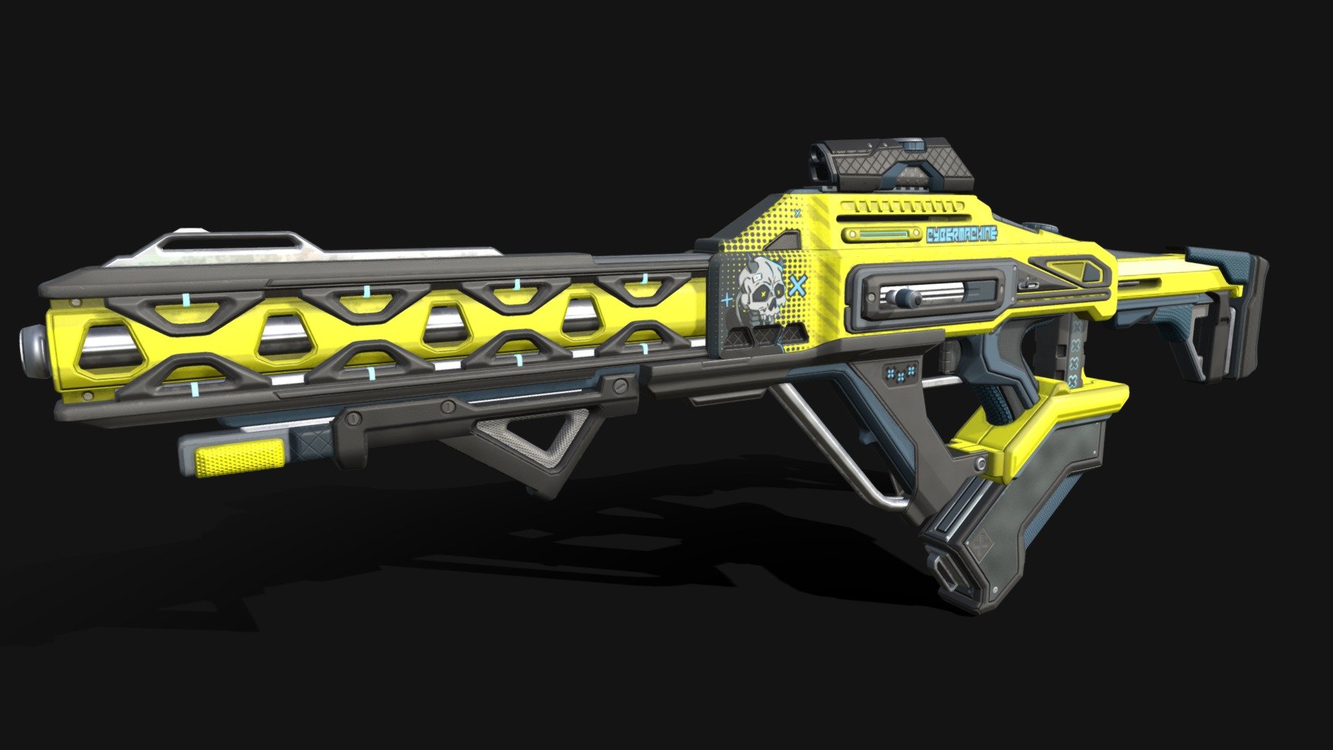 Yellow Sci-Fi Assault Rifle - Buy Royalty Free 3D model by Clockwork ...