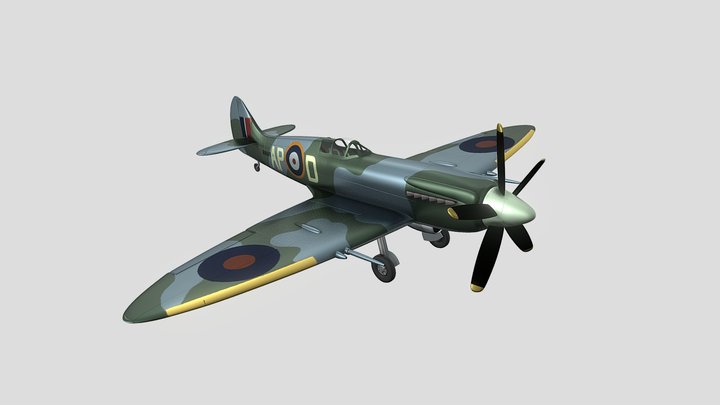 Supermarine-spitfire-mkxiv 3D models - Sketchfab