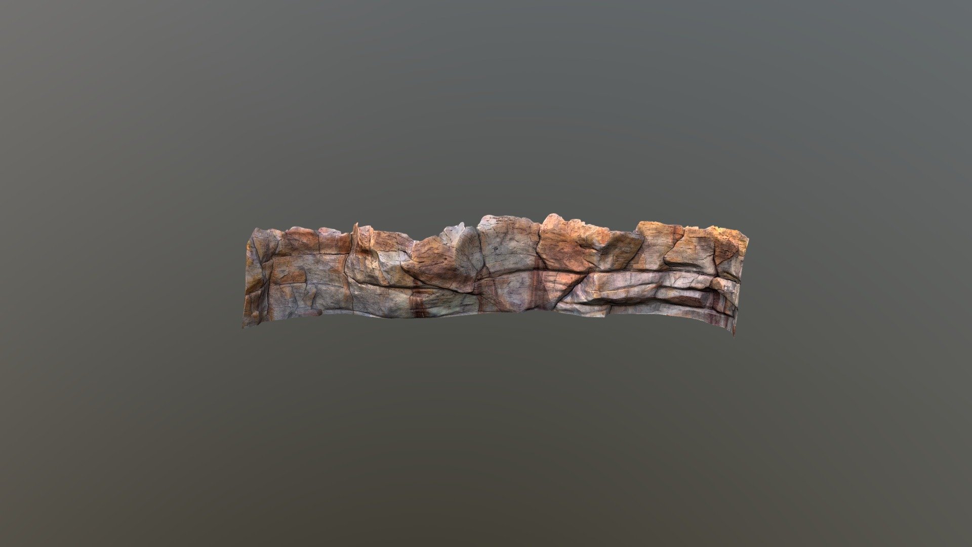 Handmade Red Rock Cliff Wall Photoscanned - Download Free 3D model by ...