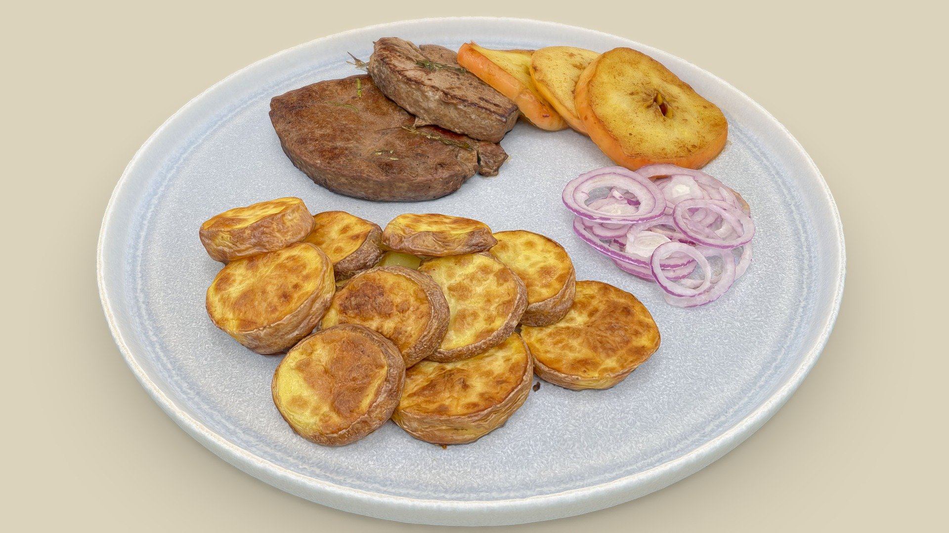 Liver Berlin Style - German Specialty - 3D model by Zoltanfood [9fdabce ...