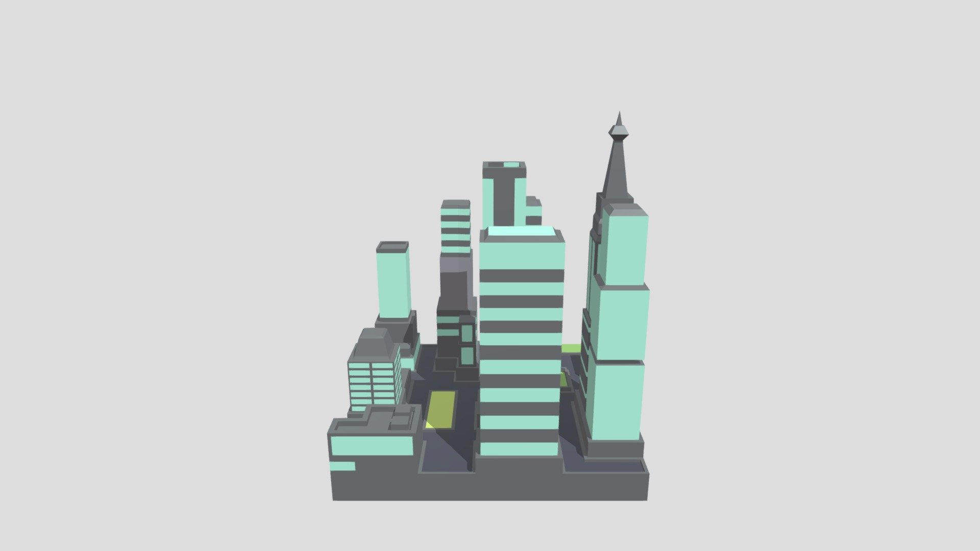 mini city block - 3D model by pelinantep [9fdbffc] - Sketchfab